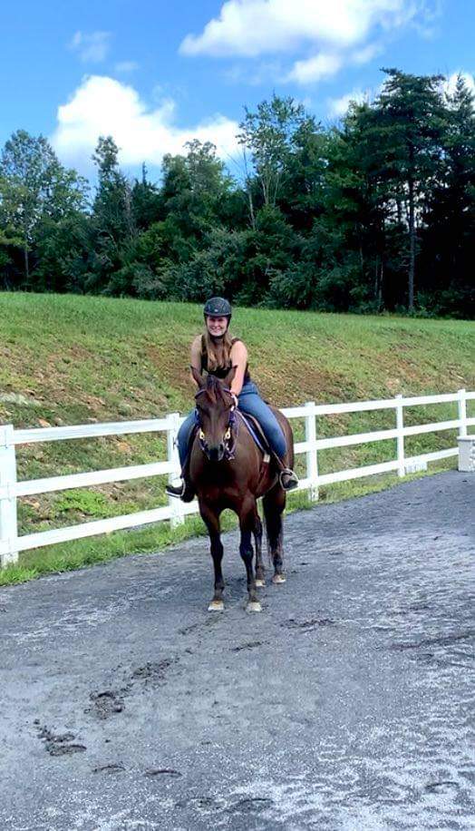 Riding the baby ponies – White Oak Stables